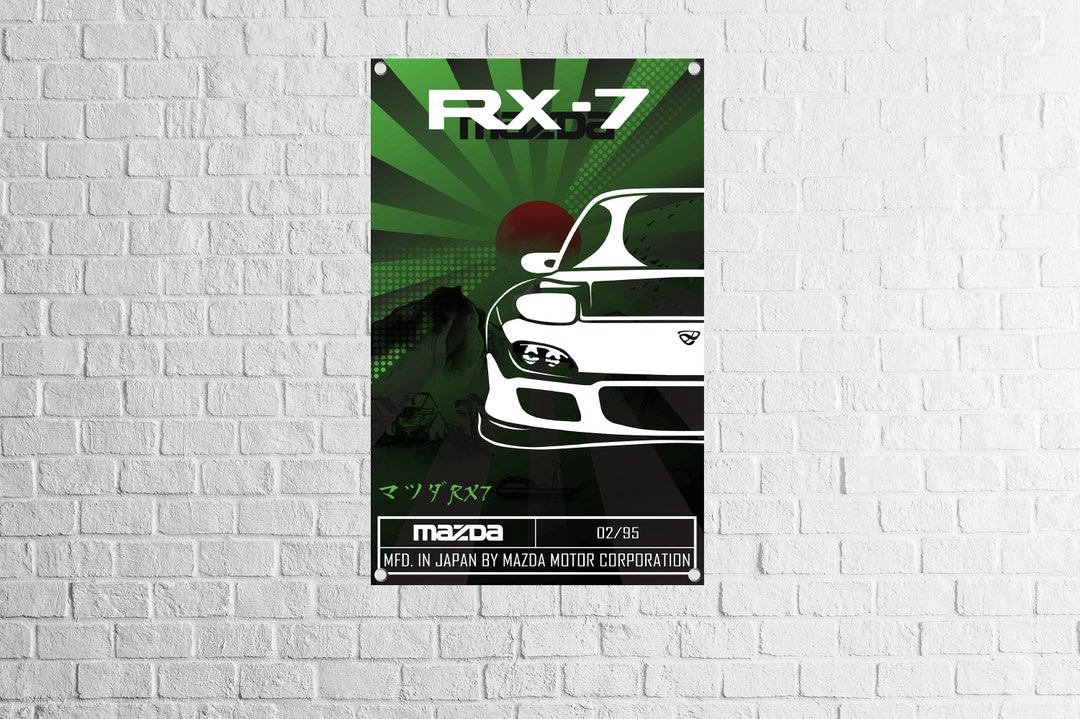 Mazda RX7 FD Themed Banner RX7 Poster JDM Car Garage Wall Art - Etsy ...
