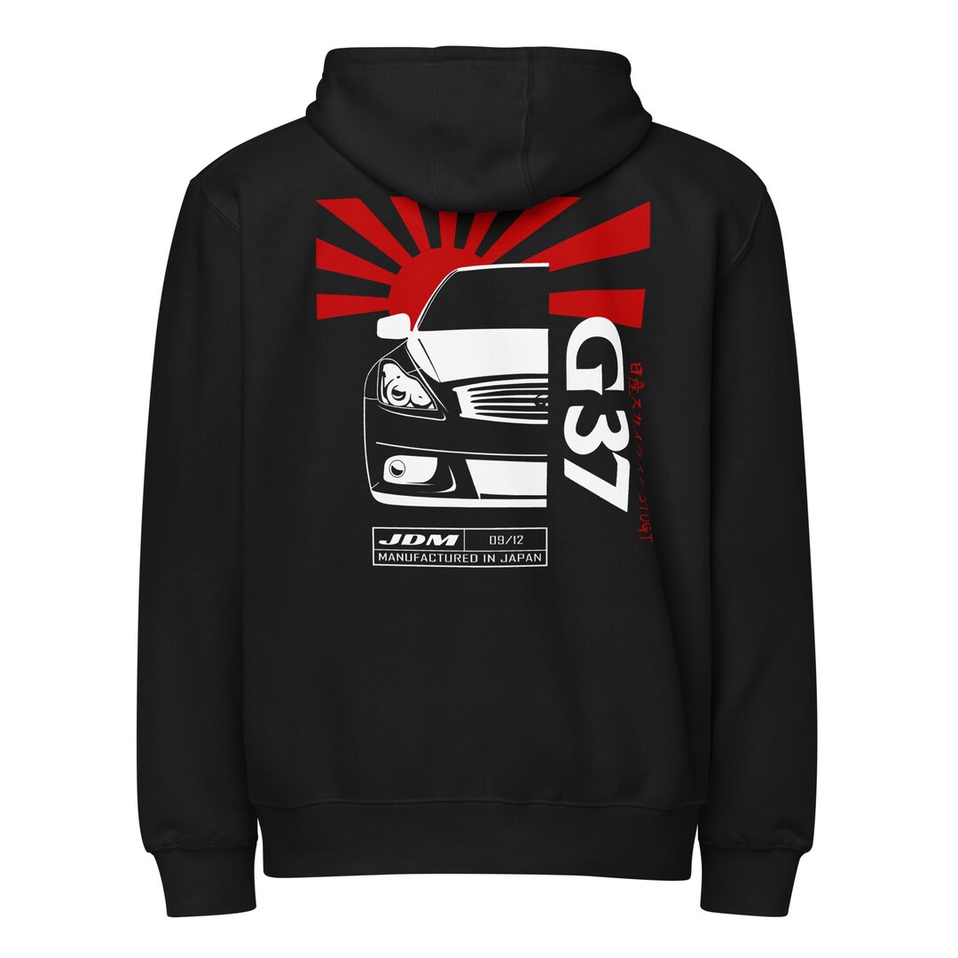 Infiniti G37 Unisex Zip Hoodie - Nissan Skyline 370GT JDM Zippered ...