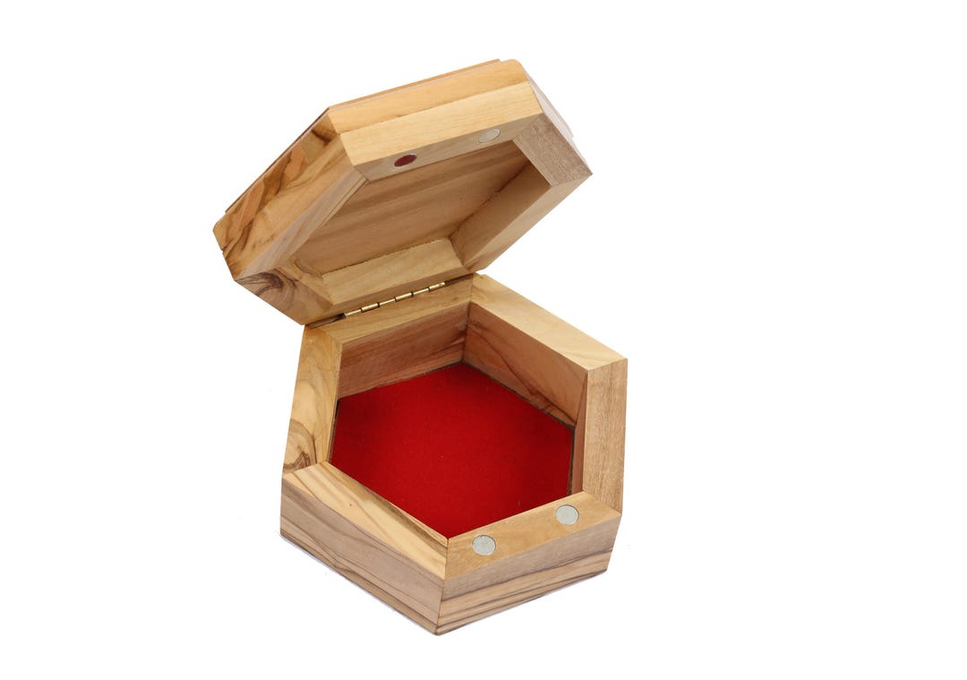 Olive Wood Box_ Plain Large Hexagonal - Etsy