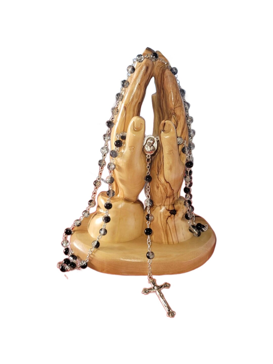 Crystal Round Rosary With Soil Hand Made From the Holy Land - Etsy