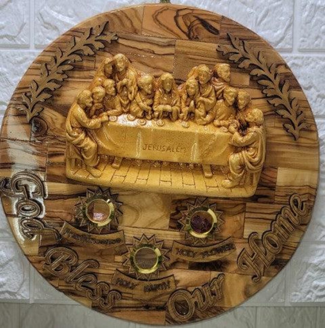 Last Supper Wall Plaques With 3 Windows- Circle Shape - Etsy