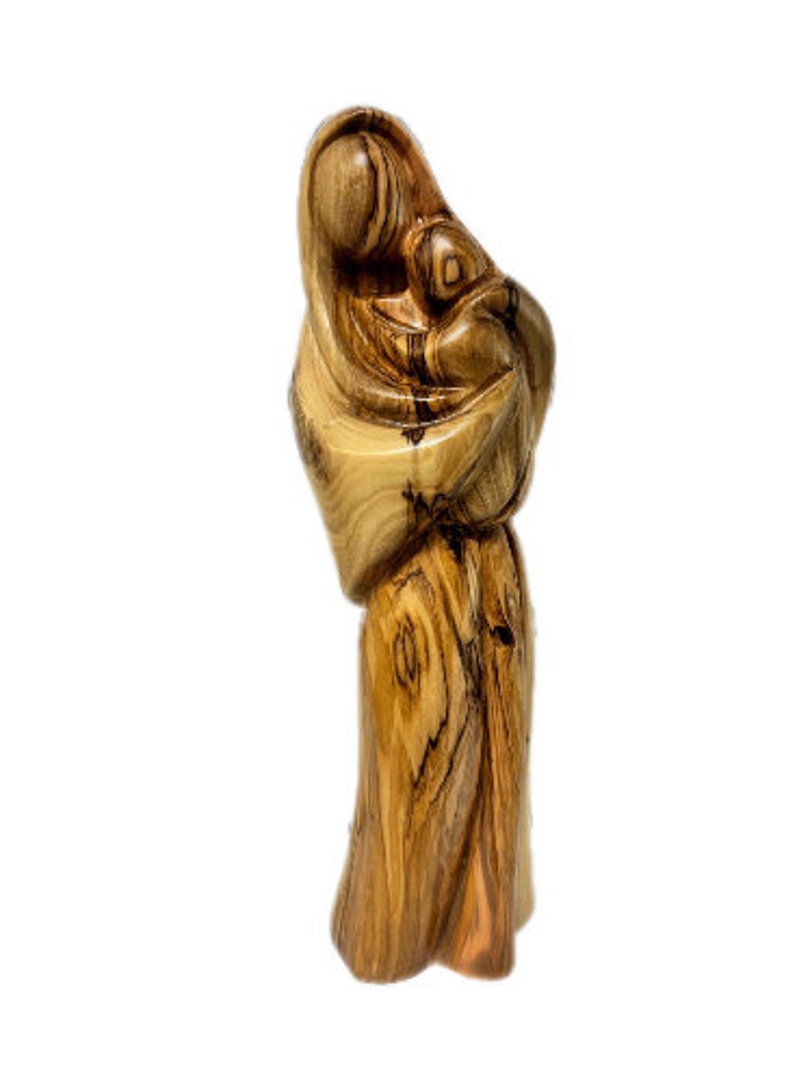 Olive Wood Virgin Mary Figurine Made in the Holy Land - Etsy