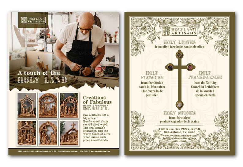 Olive Wood Nativity Scene_ Holy Family With Star Background - Etsy