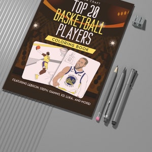 Basketball Coloring Book | INSTANT DOWNLOAD | Top 20 Players ...