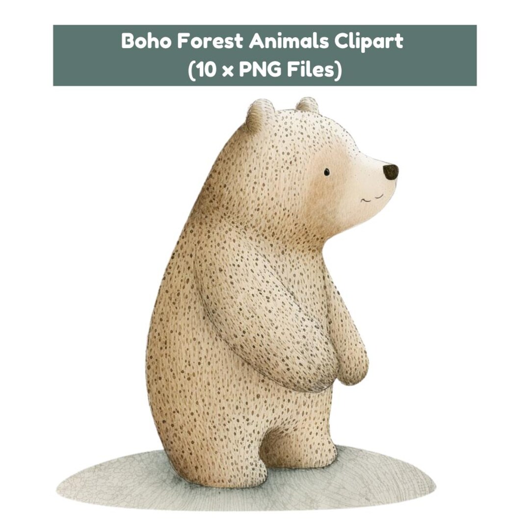 Forest Animals Clipart | Boho Cute Animals | Nursery Elements | Kids ...