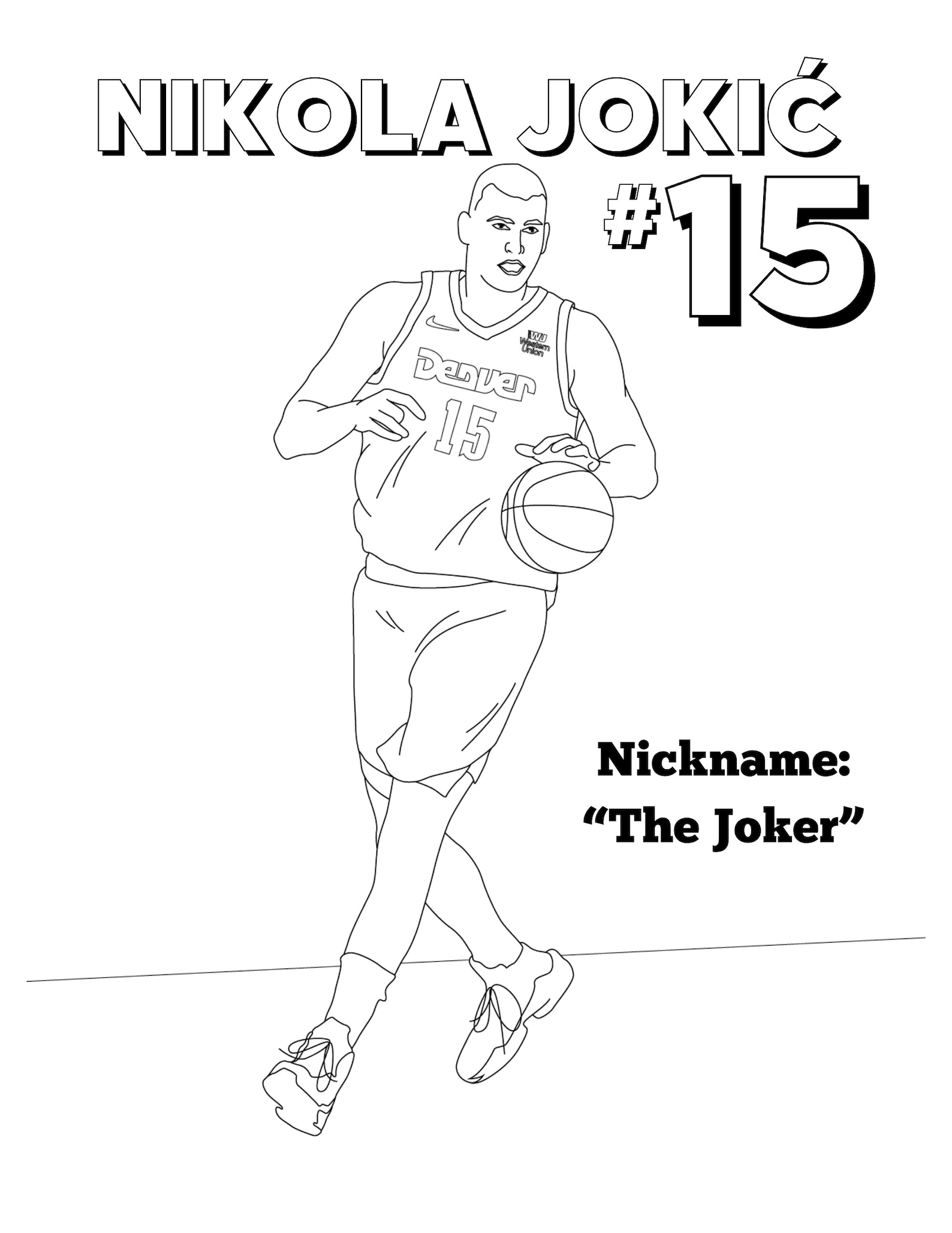 Basketball Coloring Book | INSTANT DOWNLOAD | Top 20 Players ...