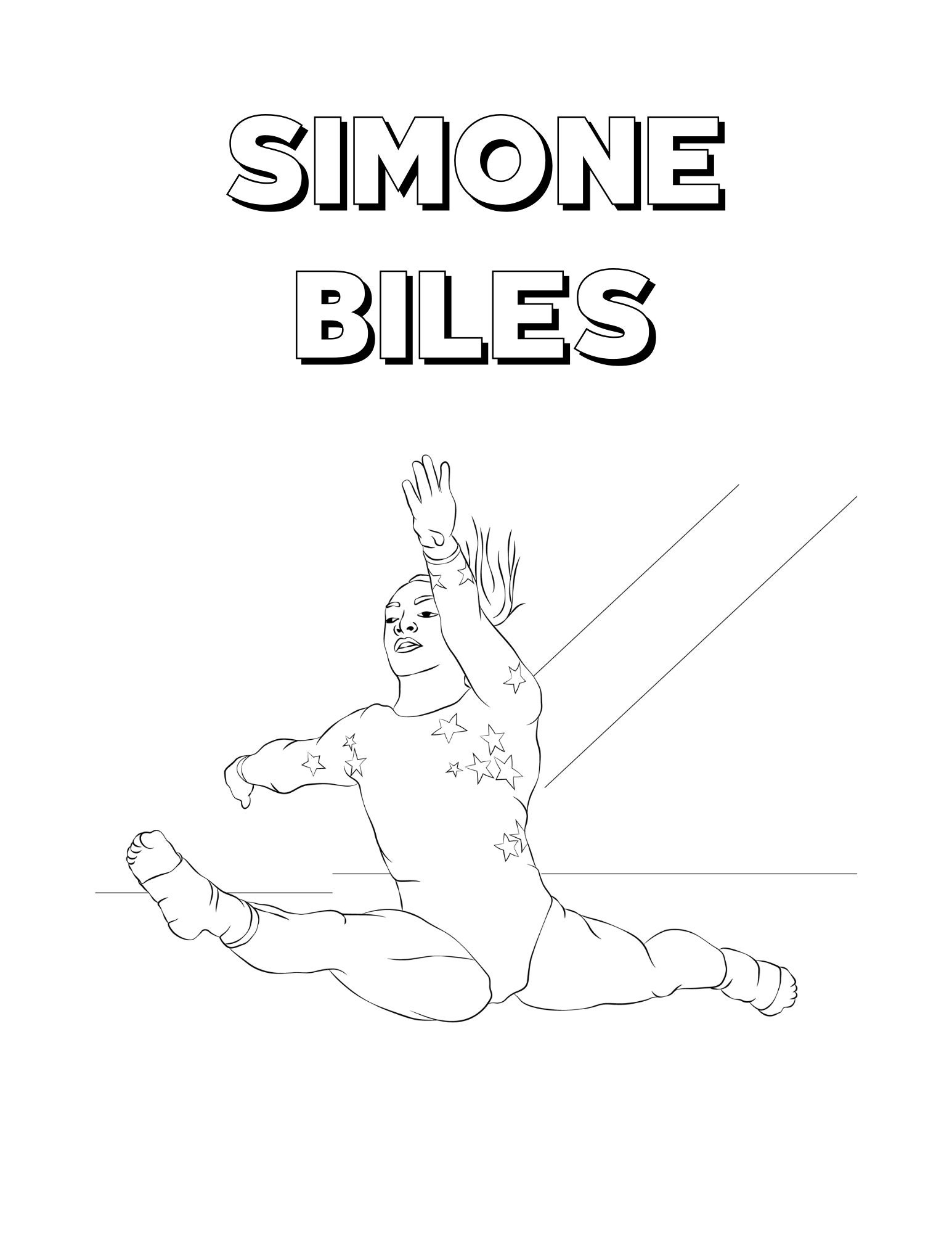 Gymnastics Coloring Book | INSTANT DOWNLOAD | Top Gymnasts | Gymnastics ...