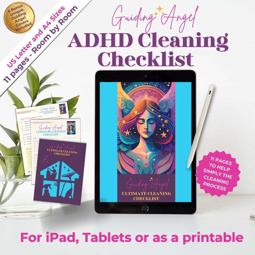 Cleaning Planner ADHD Chore Chart, Checklist Cleaning Bundle Goodnotes ...