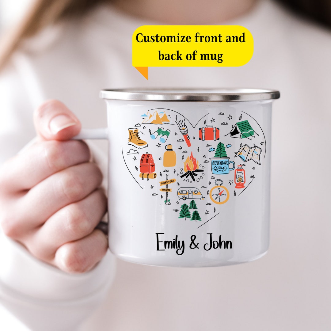 Couples Camping Mugs| Custom Camp Mug | Campfire Mug | Outdoor Camping ...
