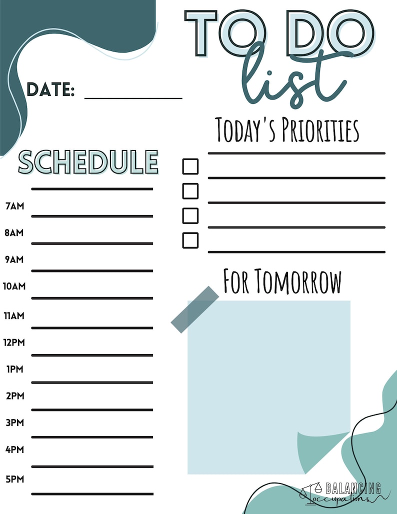 To Do List/schedule - Etsy