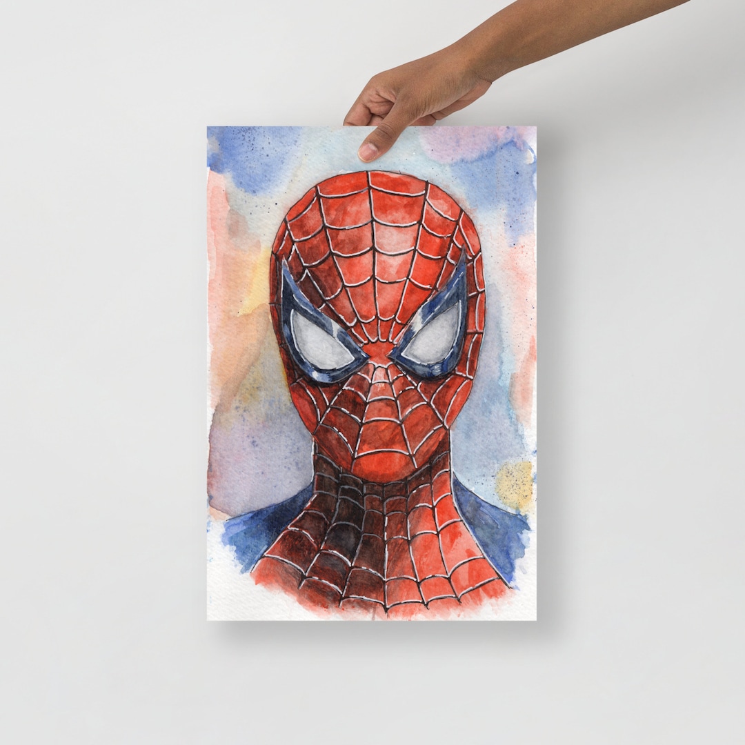 Spiderman Marvel Watercolour Painting Poster Print - Etsy