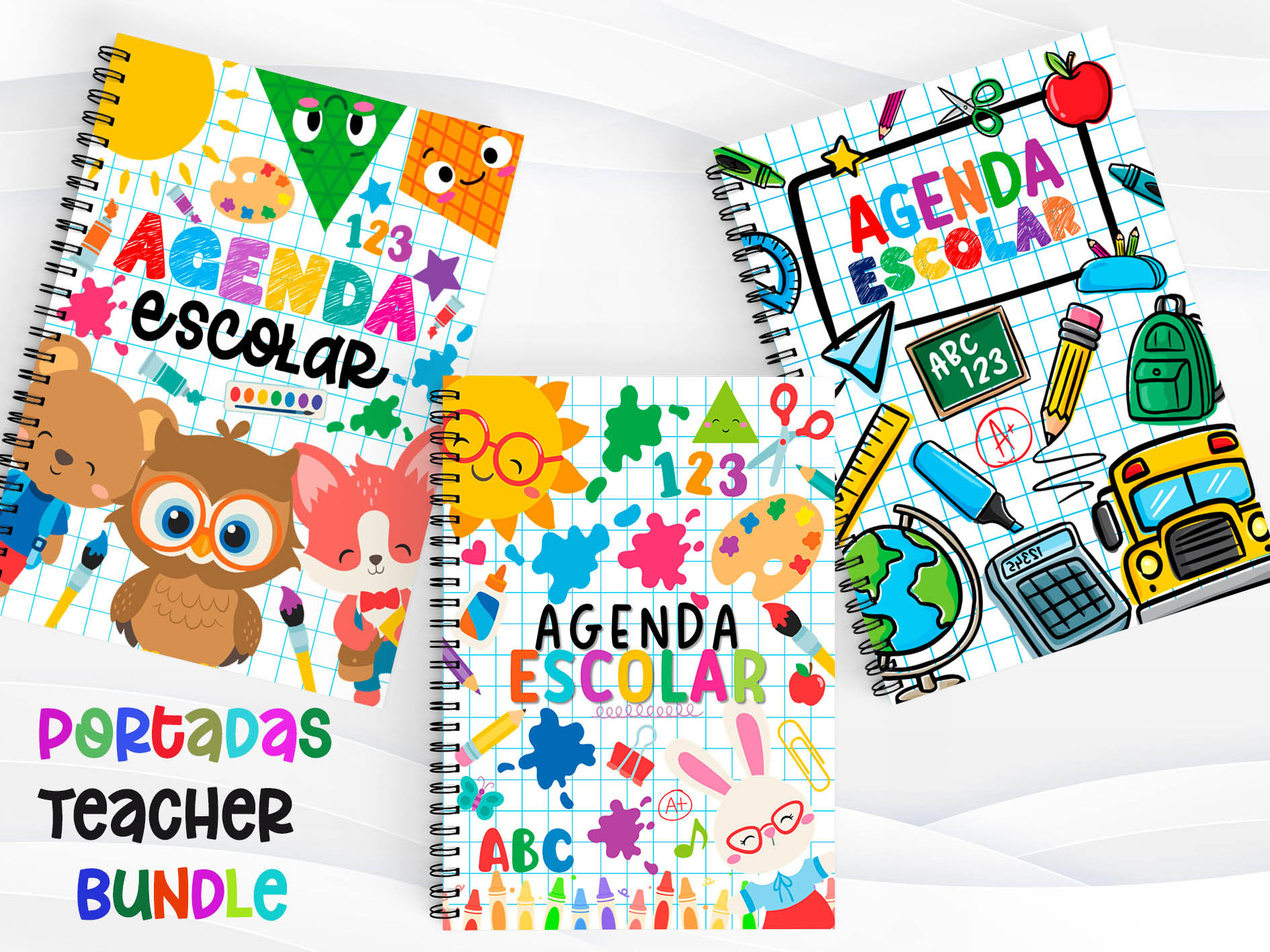 KIT DE PORTADAS Maestros y Maestras, formato png listas para imprimir ...