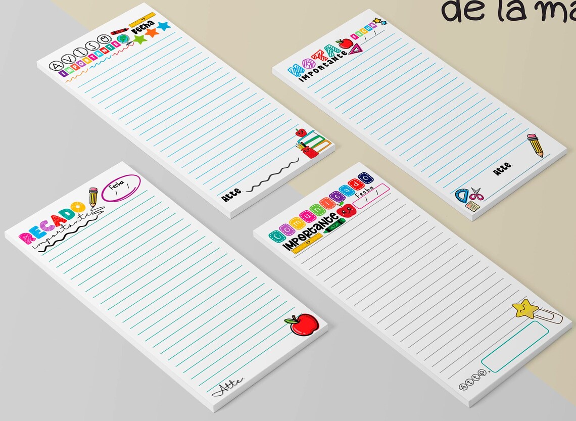 Recados de la Maestra importantes, block de avisos y comunicados ...
