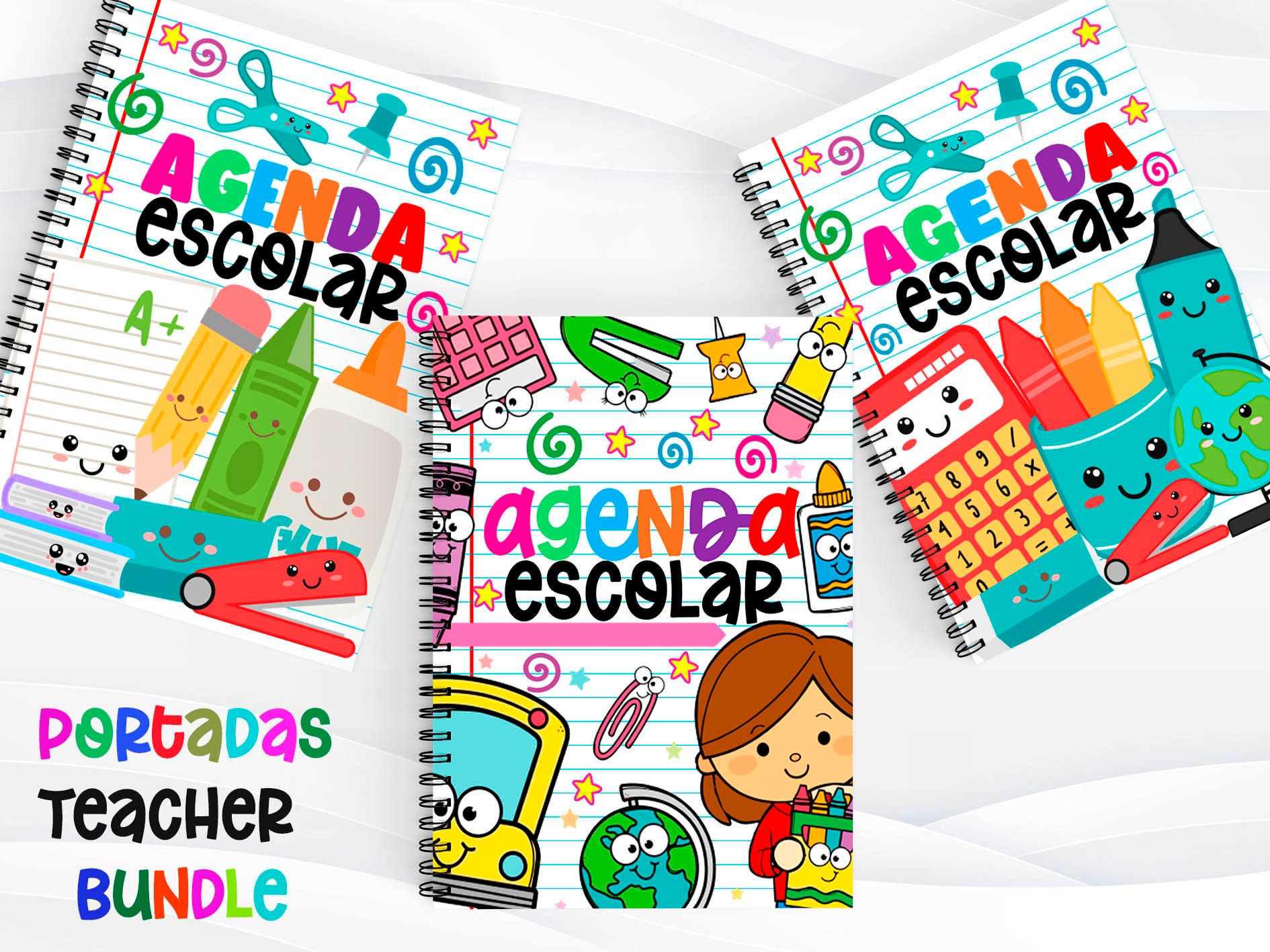 KIT DE PORTADAS Maestros y Maestras, formato png listas para imprimir ...