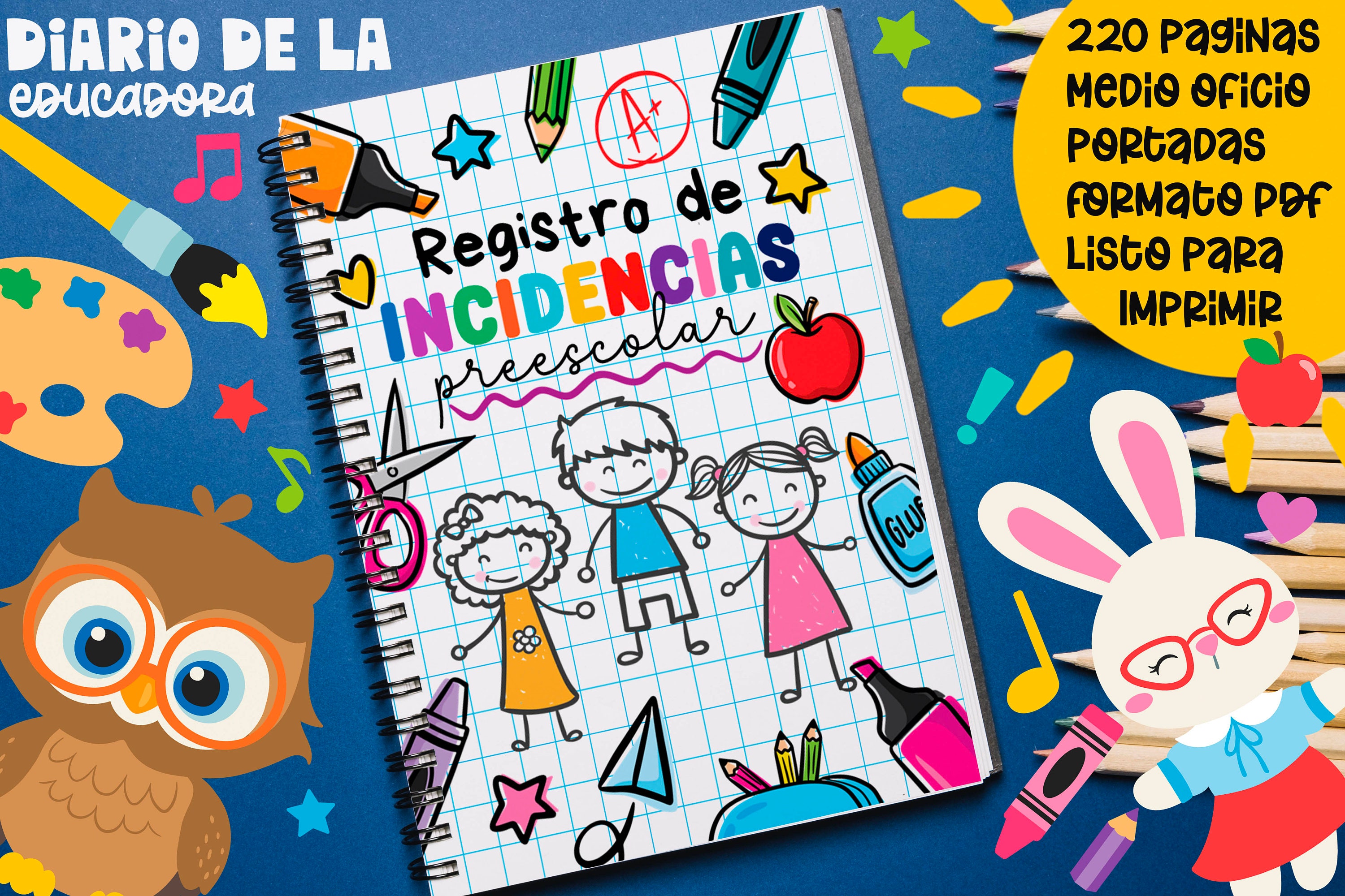 Kit 2 Registros de incidencias Preescolar + Registro de incidencias Primaria listo para imprimir ...