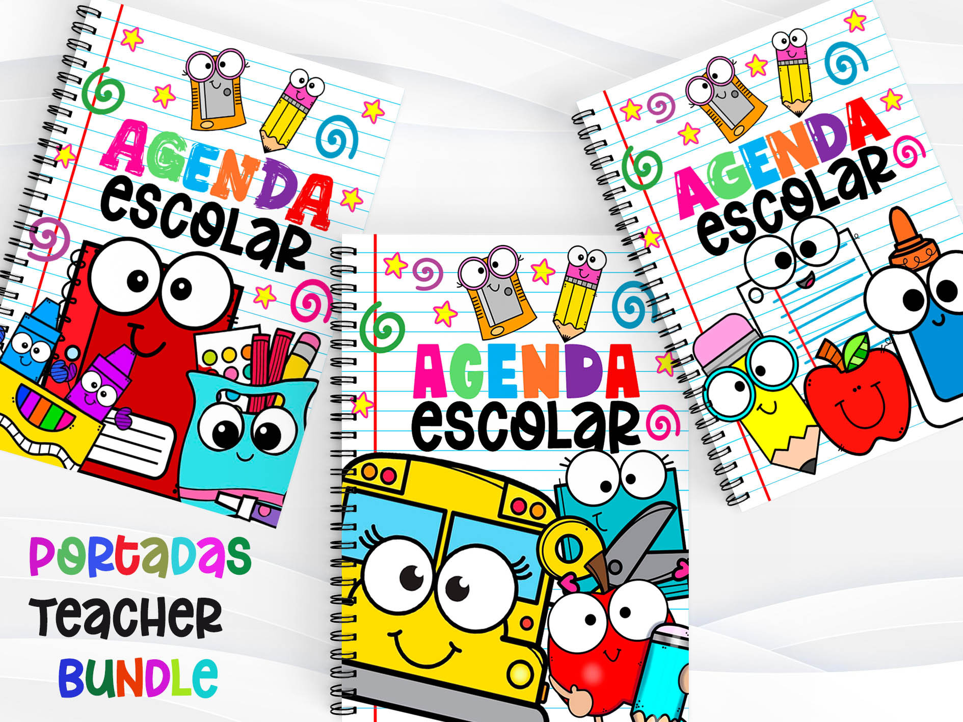 KIT DE PORTADAS Maestros y Maestras, formato png listas para imprimir ...