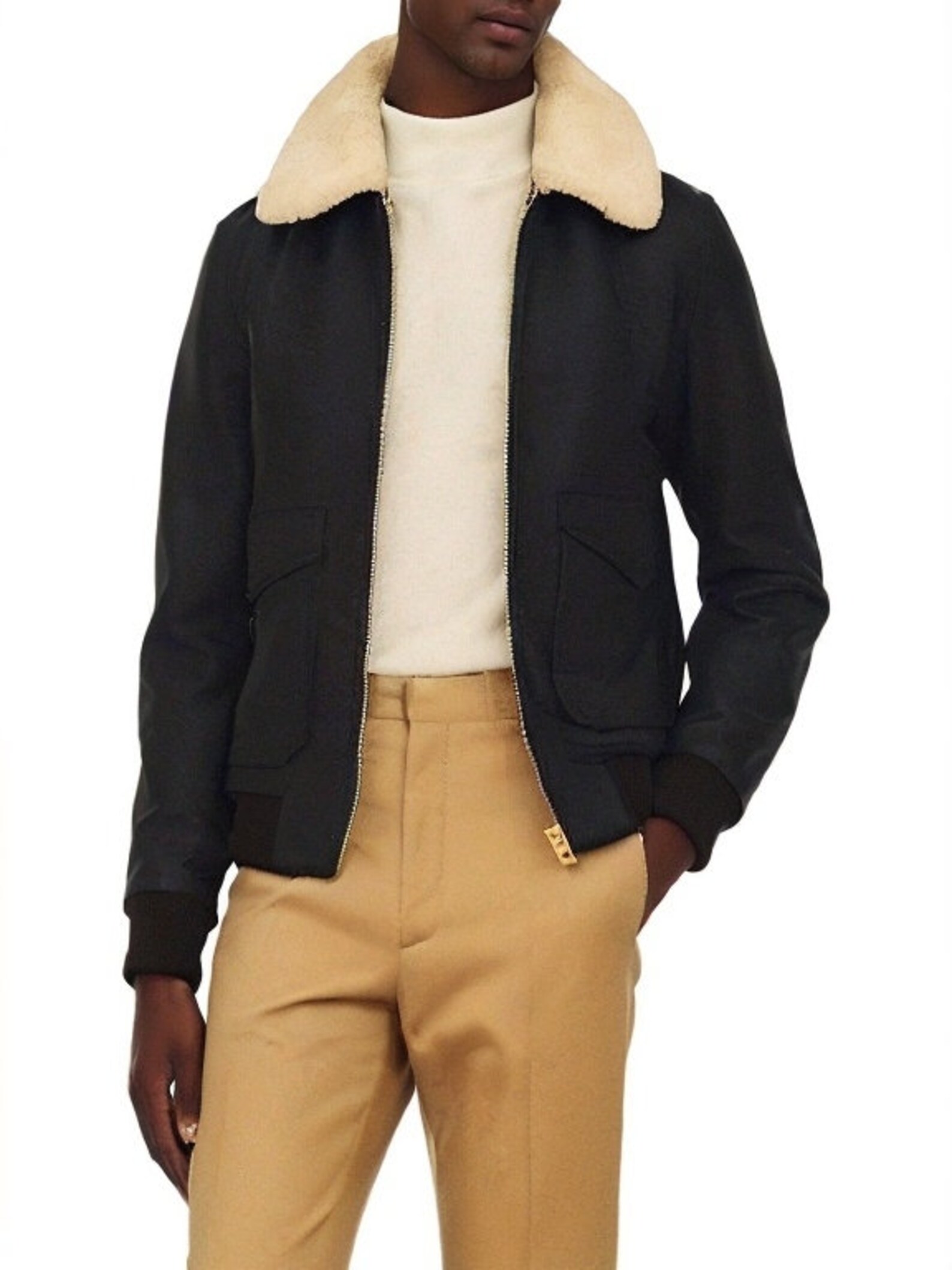 Men's Flight Aviator Pilot Wool Flying B3 Vintage Motorcycle Bomber ...