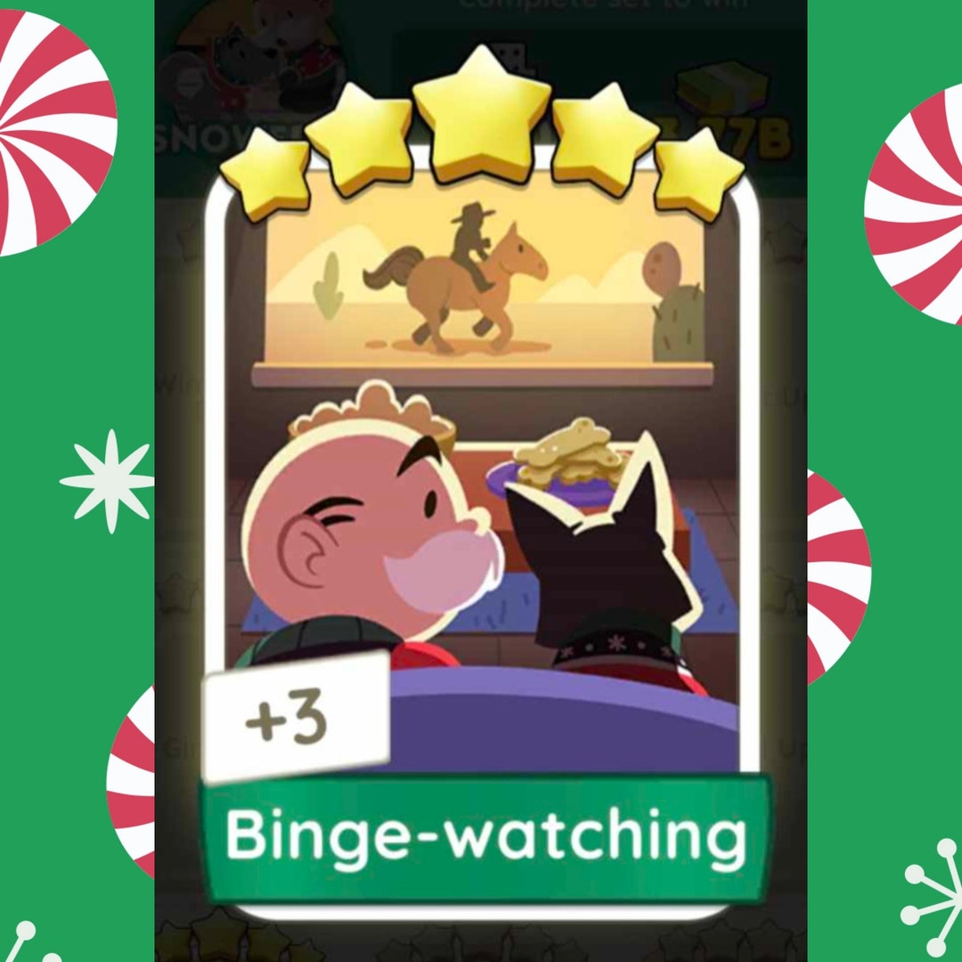 Binge Watching Monopoly Go 5 Star Sticker - Etsy