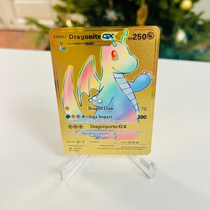 Dragonite GX Custom Gold Metal Pokémon Card - Etsy