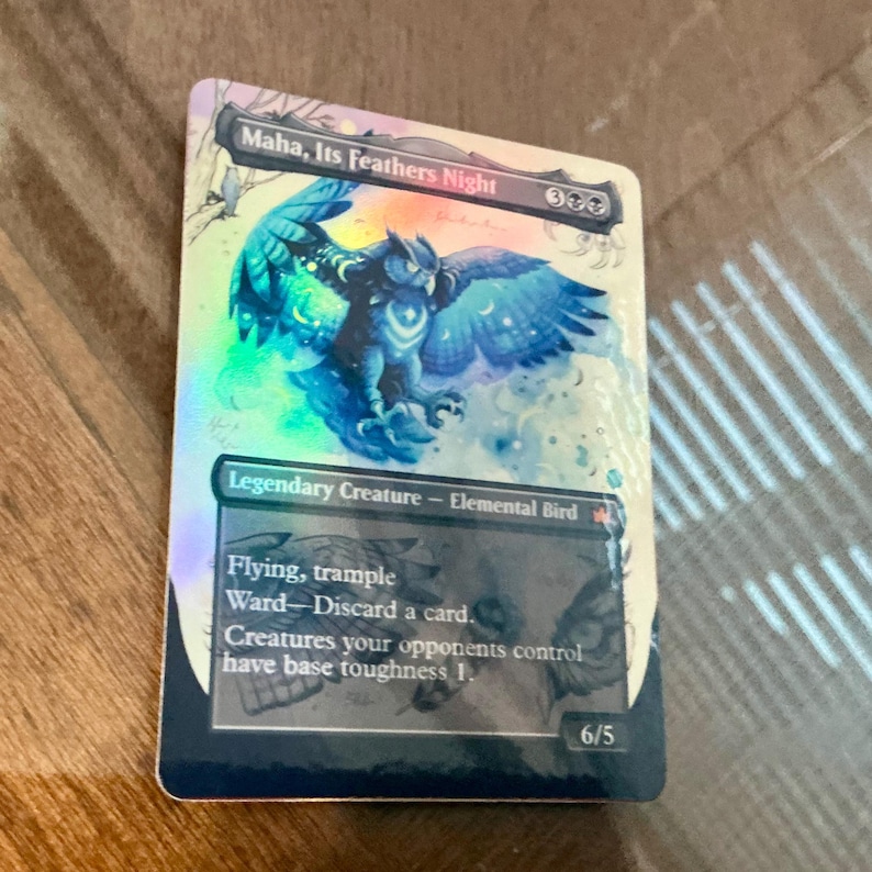 Maha, Its Feathers Night - MTG Holo Foil Proxy Card for Casual Play - Etsy