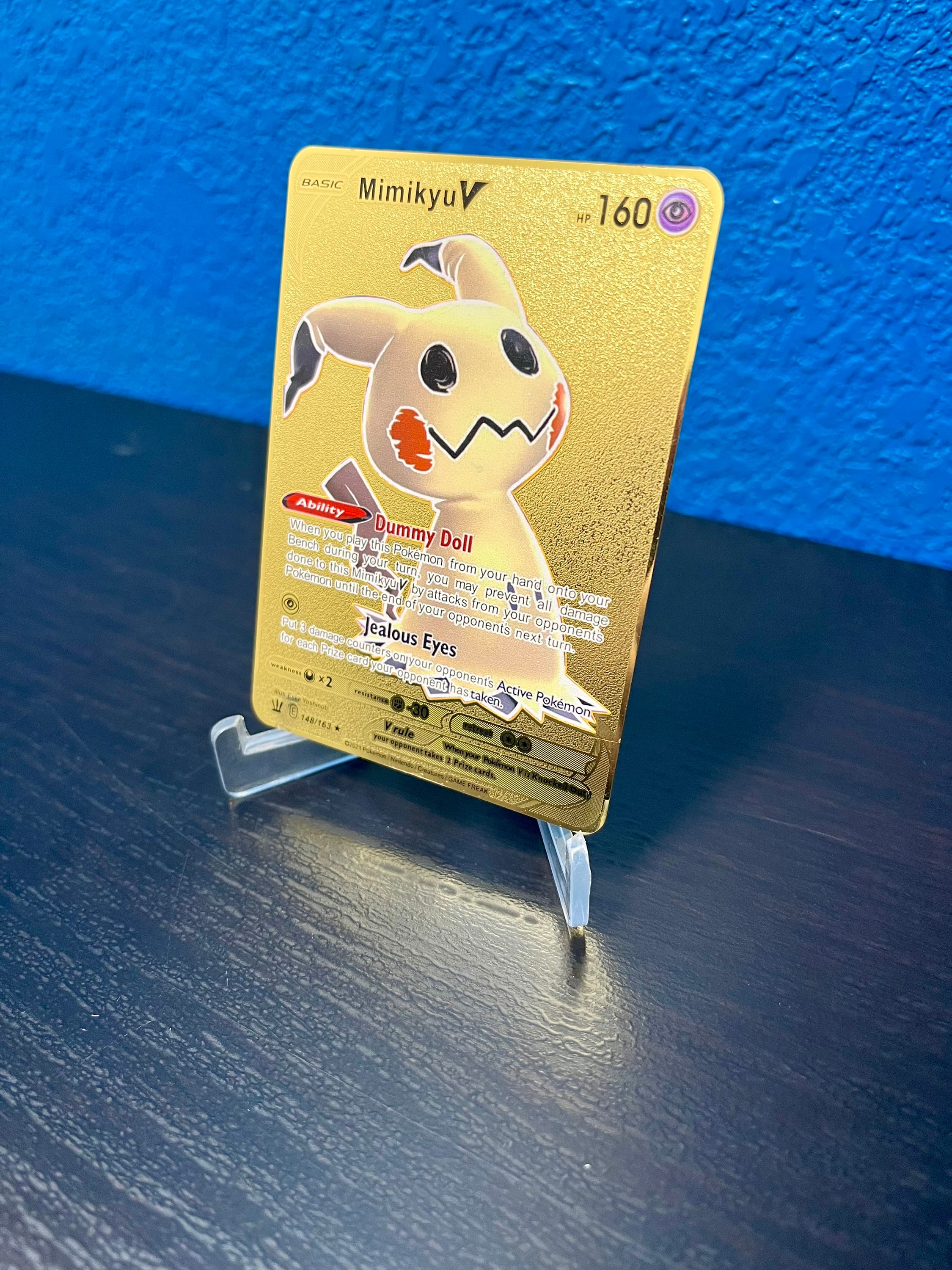 Mimikyu V Custom Gold Metal Pokemon Card - Etsy