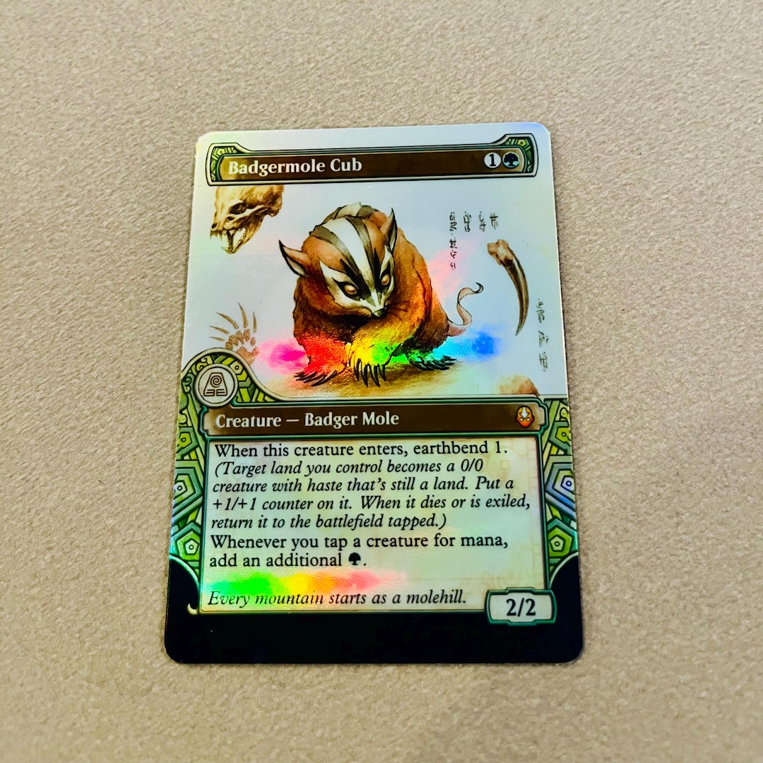 Badgermole Cub - Avatar - MTG Holo Foil Proxy Card for Casual Play - Etsy