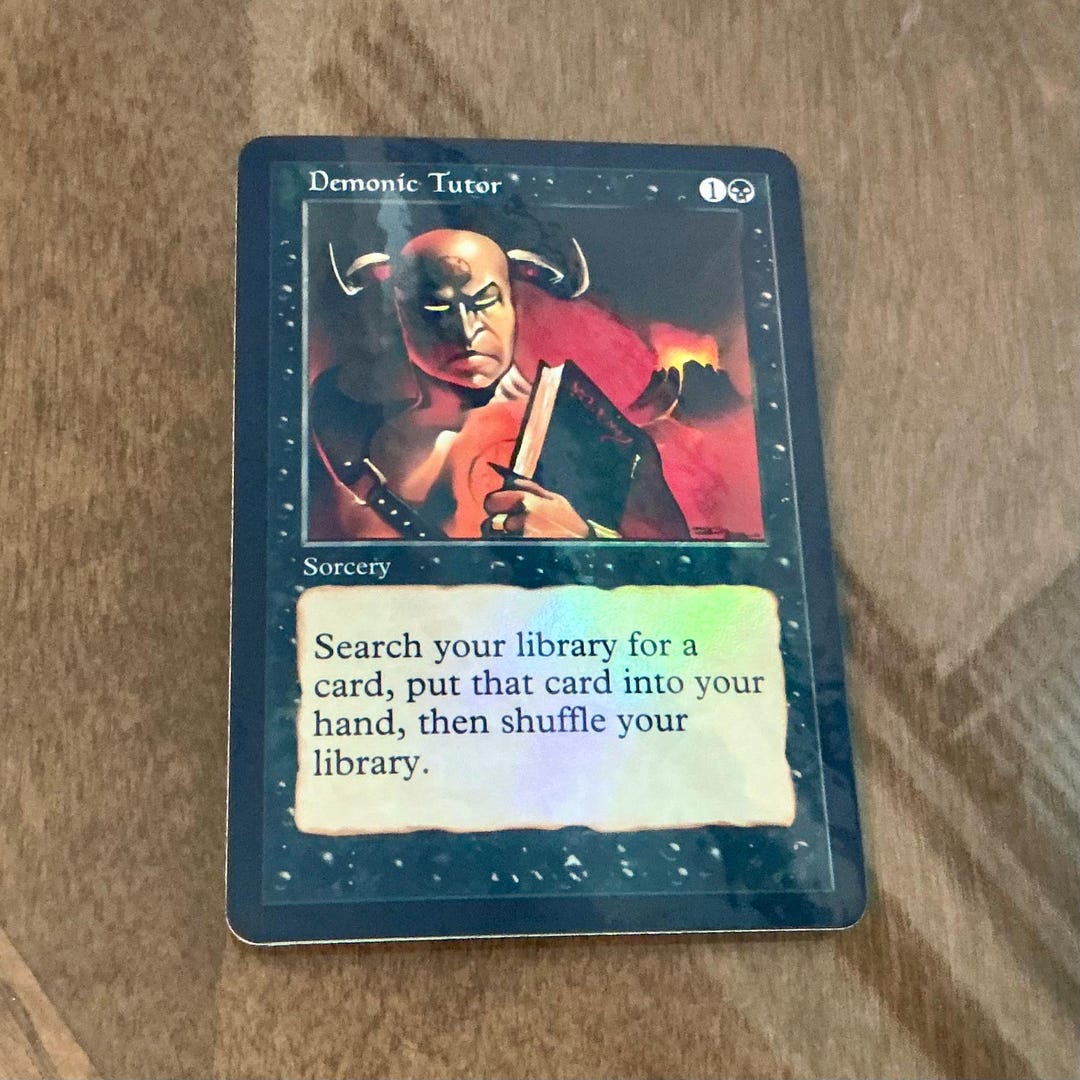 Demonic Tutor - MTG Holo Foil Proxy Card for Casual Play - Etsy