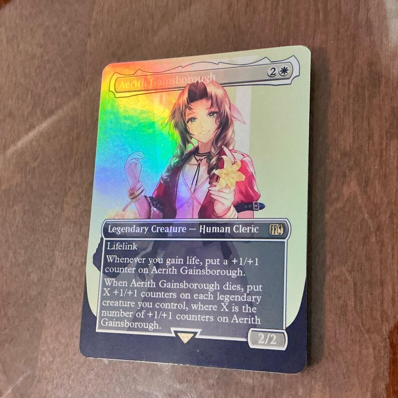 Aerith Gainsborough - FF X MTG Holo Foil Proxy Card for Casual Play - Etsy
