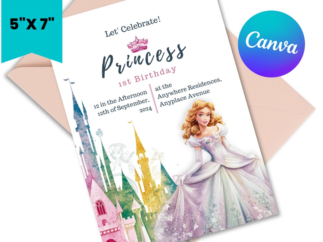 Princess Fairytale Birthday Invitation Template, Fairytale Birthday ...
