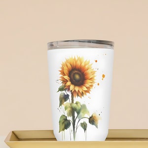 Sunflower Png File, Painted Watercolor Sunflower Svg File, Png for ...