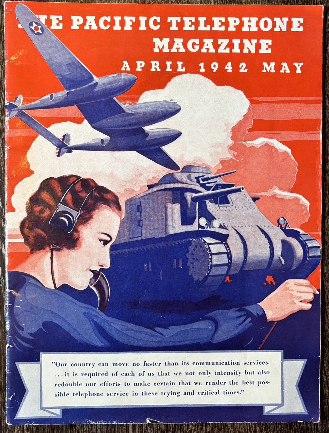 The Pacific Telephone Magazine April 1942 May in Nice Shape Great Cover ...