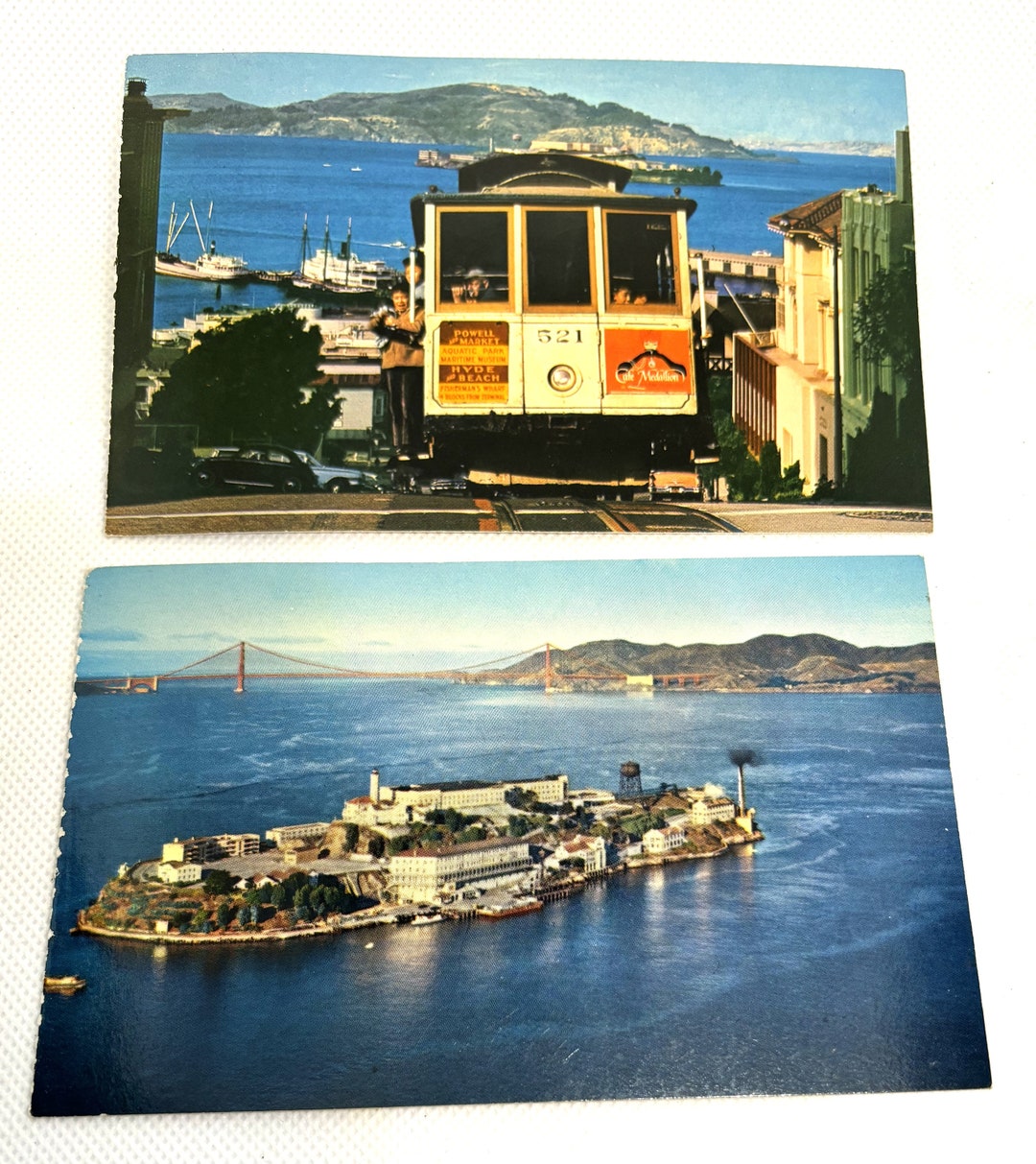 2 Vintage San Francisco Trolly & Alcatraz Postcards UNUSED With 4 Cent ...