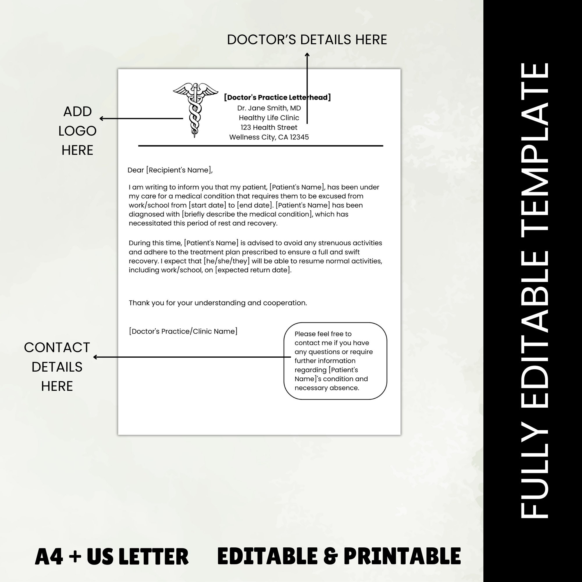 Doctor Excuse Letter Doctor Note Template Doctors Note For Work