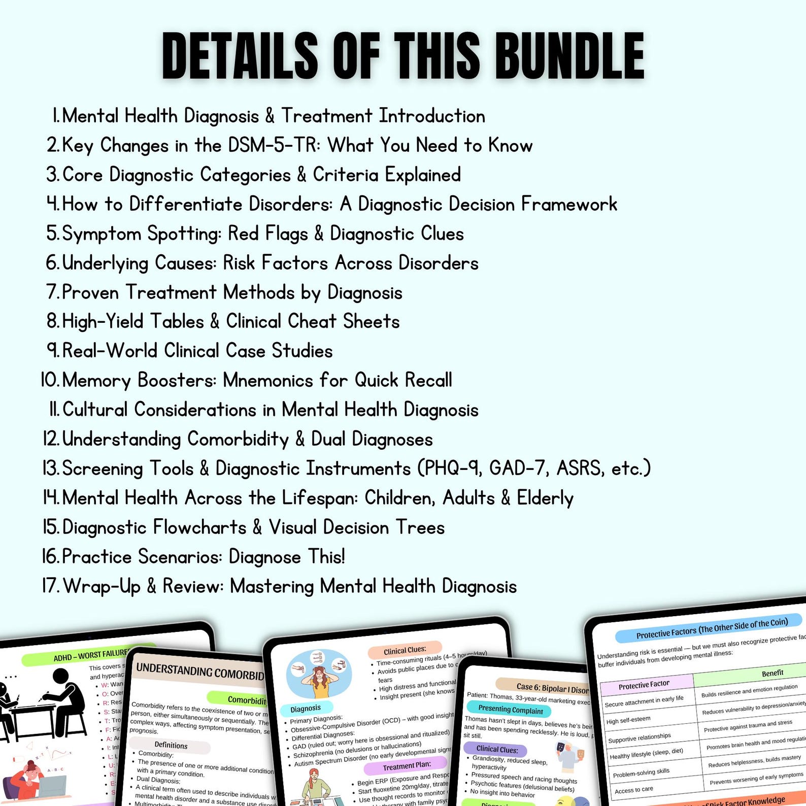 Mental Health Diagnosis Notes | DSM-5 Study Cheat Sheet | ICSW Study ...
