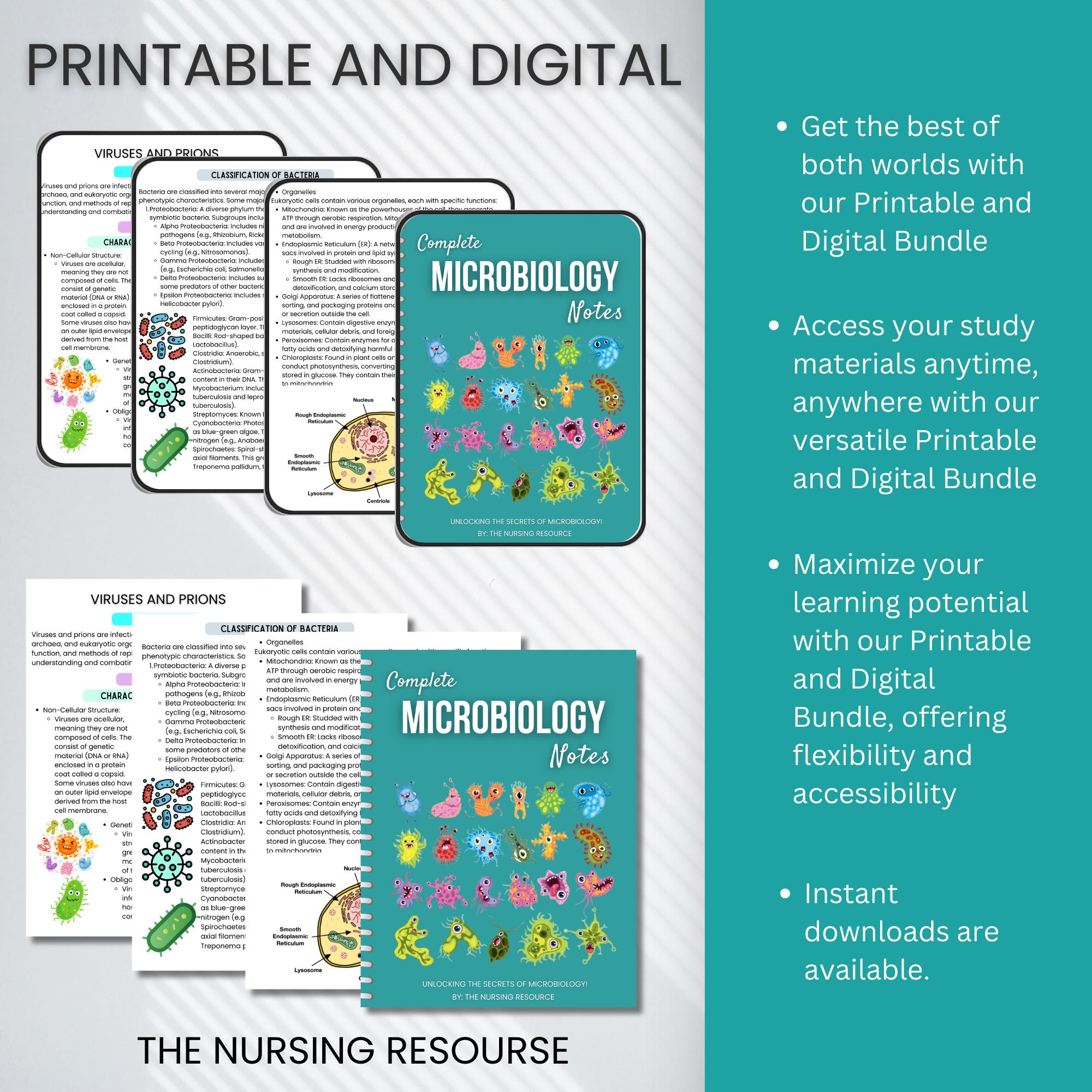 Microbiology Notes Fully Hyperlinked With Flashcards and Stickers ...