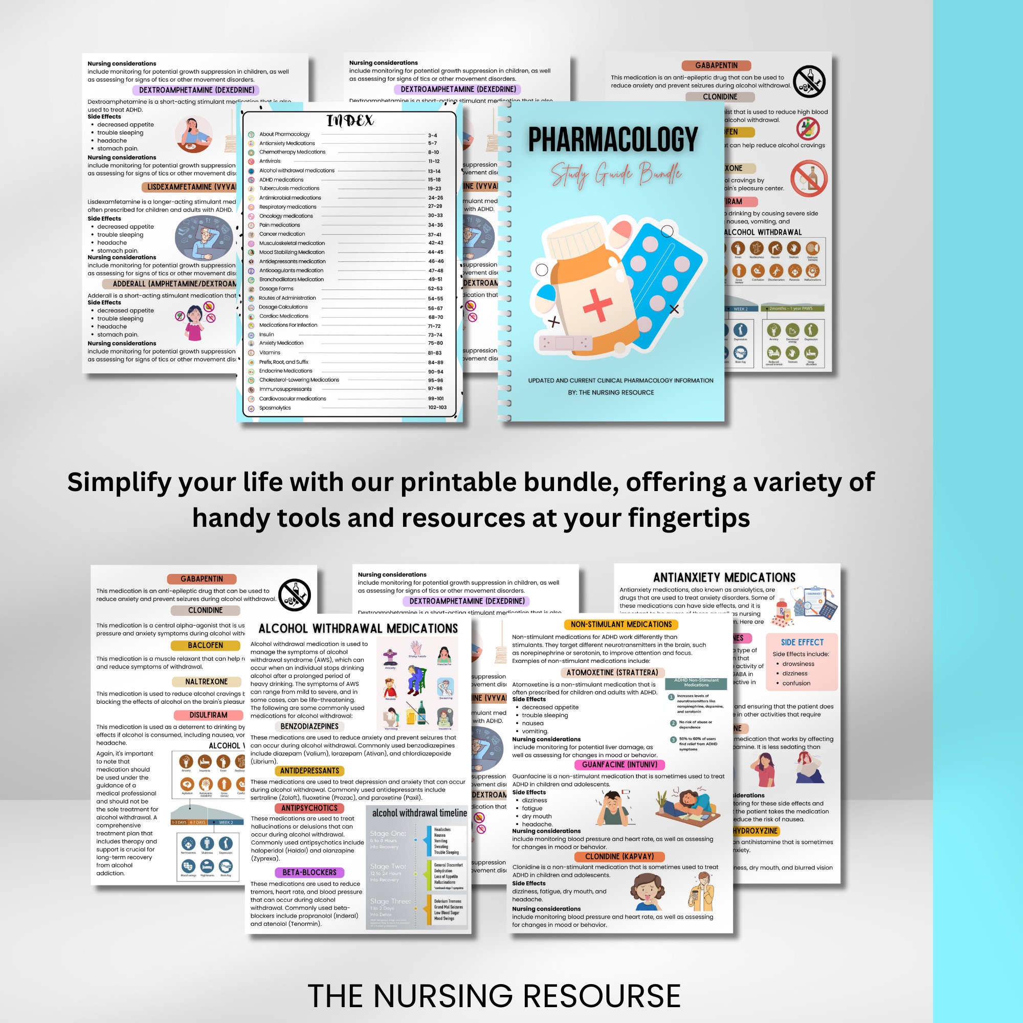 Pharmacology Study Guide Bundle | Pharmacology Nursing | Nursing Notes ...