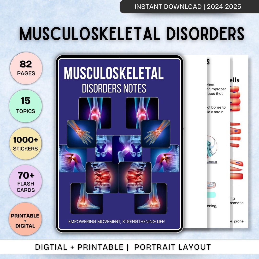 Musculoskeletal Disorders Notes | Musculoskeletal Nursing | Muscular ...