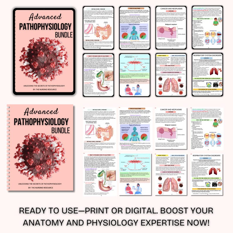 Advanced Pathophysiology Bundle | Pathophysiology Notes & Flashcards ...