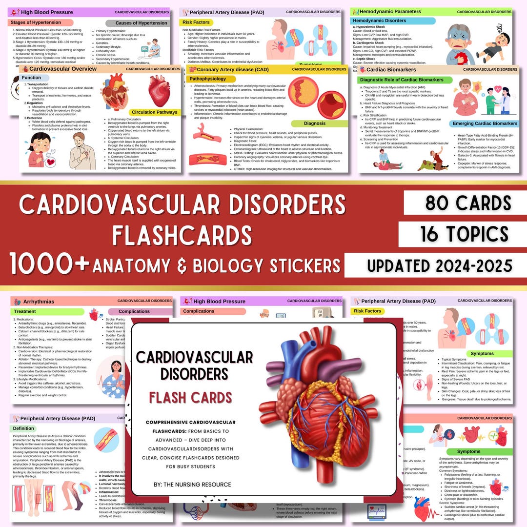 Cardiovascular Disorders Flashcards | Cardiac Nursing | Nursing Notes ...