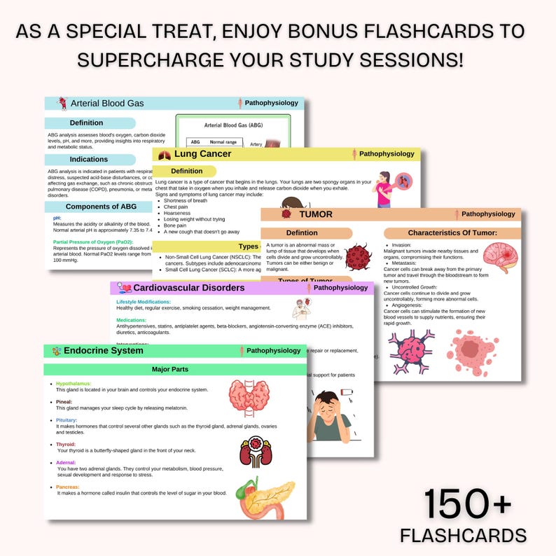 Pathophysiology Notes & Flashcards Bundle | Nursing Study Guide ...