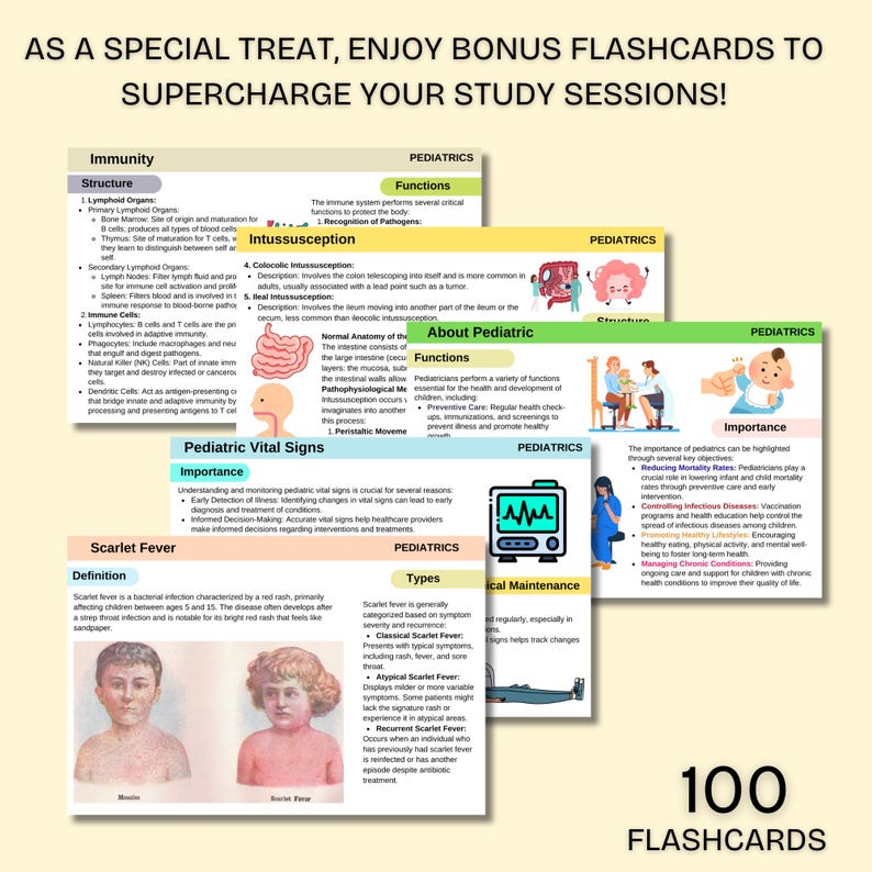 Pediatrics Study Guide With Flashcards | Pediatric Nursing | Nursing ...