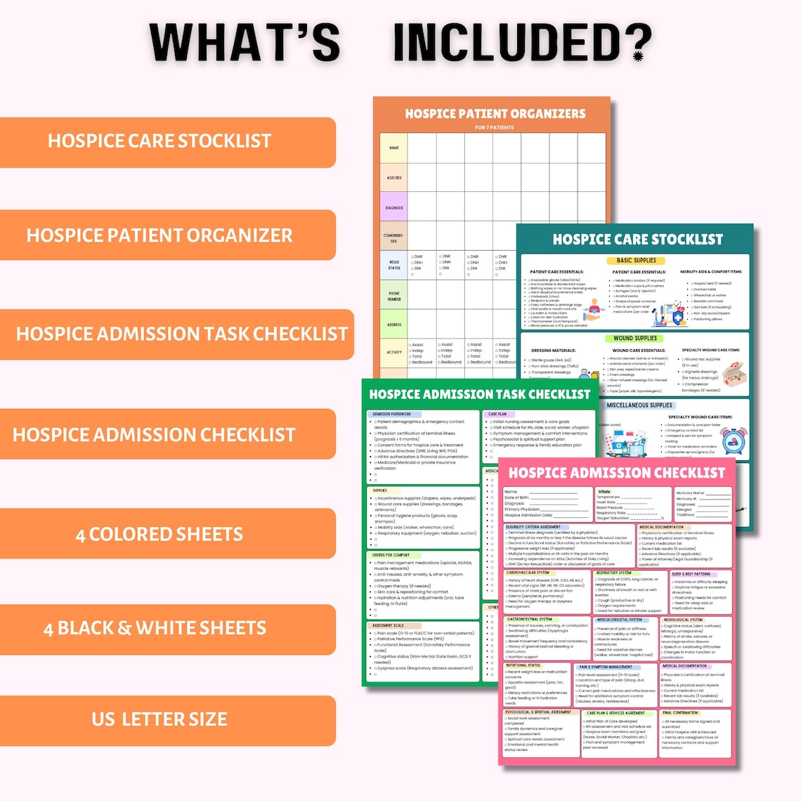 Hospice Care Bundle | Hospice Care Organizer | Hospice Nurse Care ...