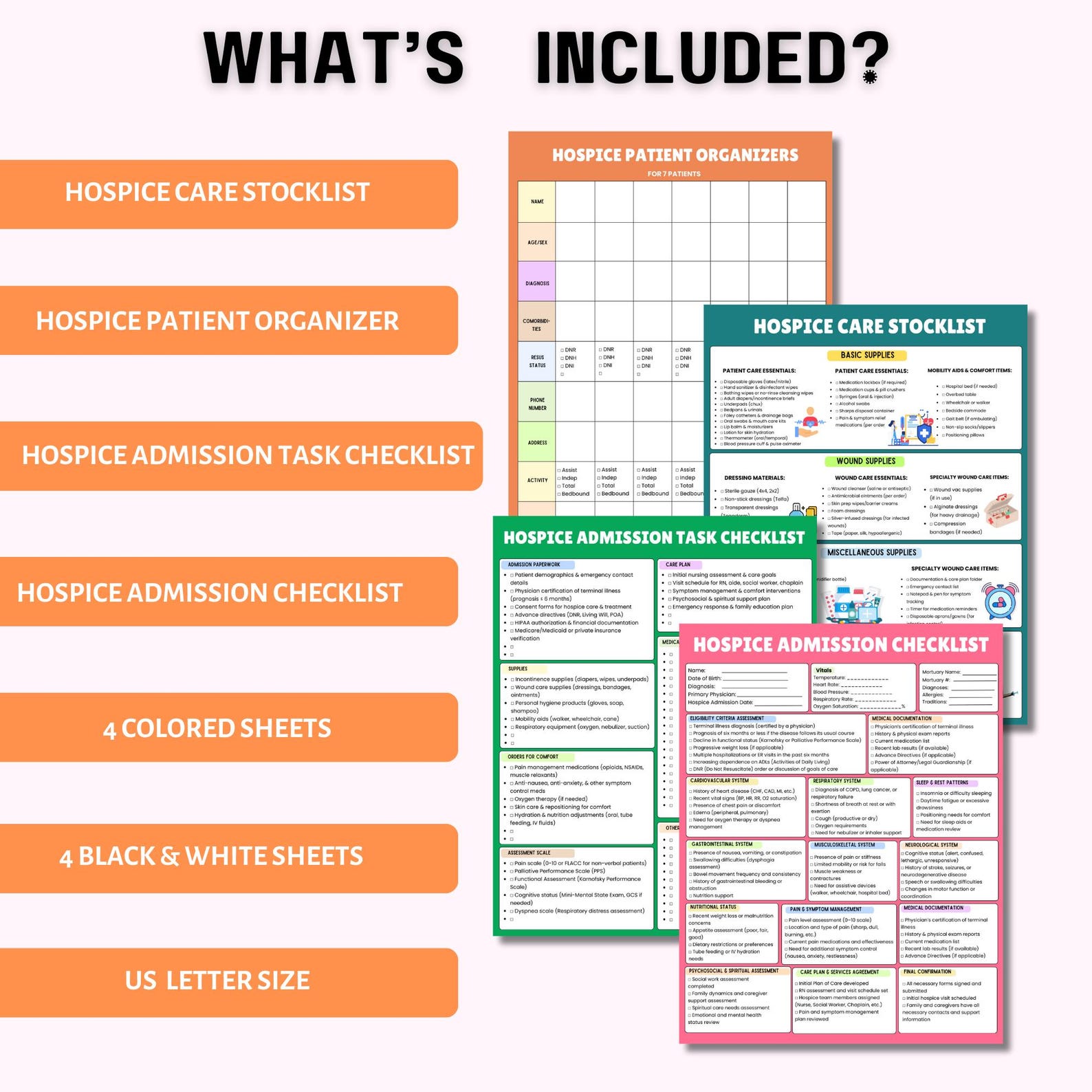 Hospice Care Bundle | Hospice Care Organizer | Hospice Nurse Care ...