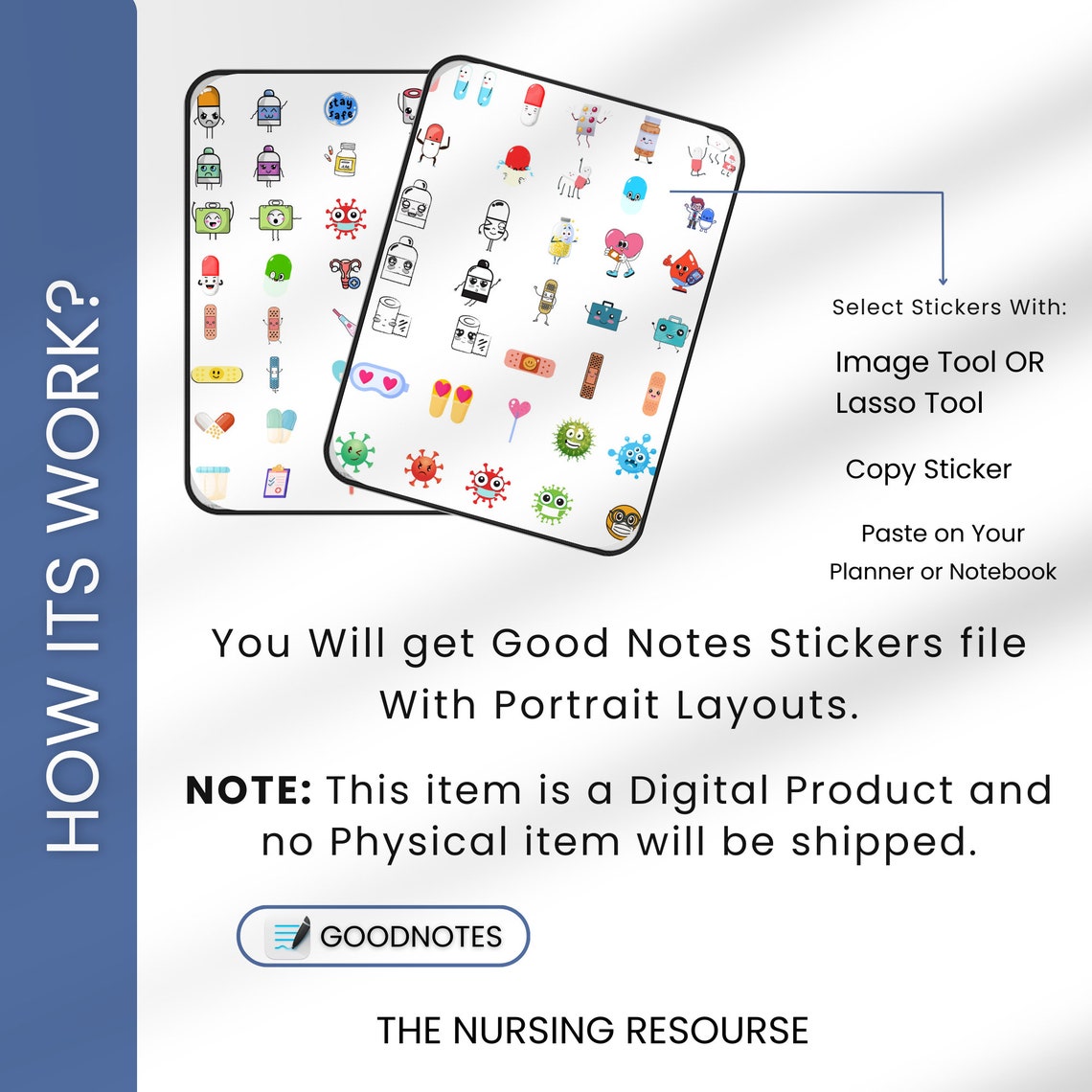 400+ Medical Stickers Goodnotes | Cute Medical Stickers | iPad Stickers ...