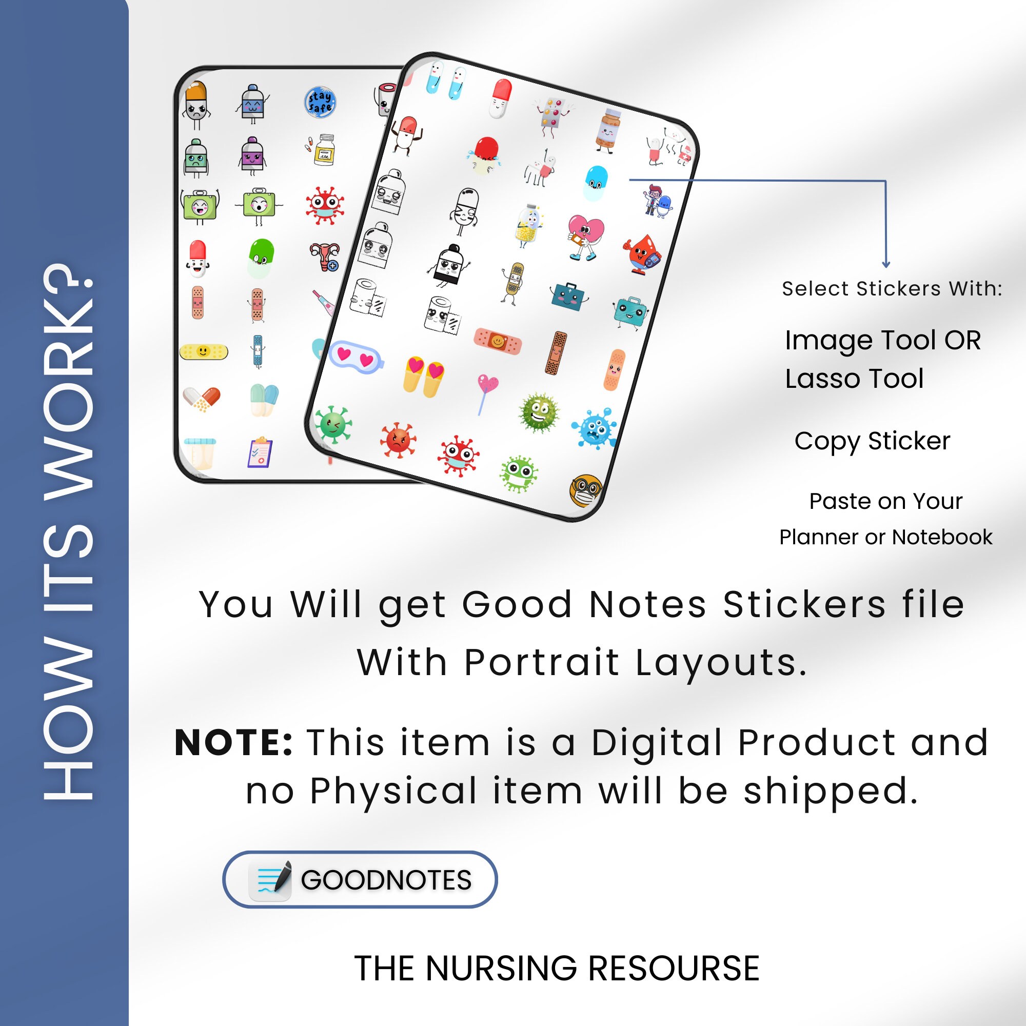 400+ Medical Stickers Goodnotes | Cute Medical Stickers | iPad Stickers ...