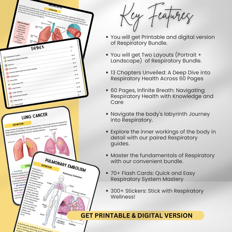 Respiratory Therapy Notes | Respiratory System Disorders Bundle ...