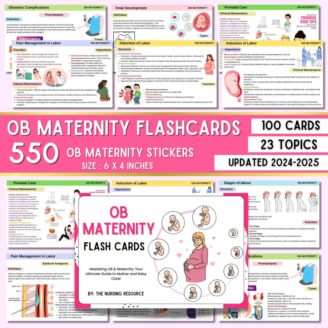 OB Maternity Flashcards, OB Nursing Study Guide, Labor and Delivery ...