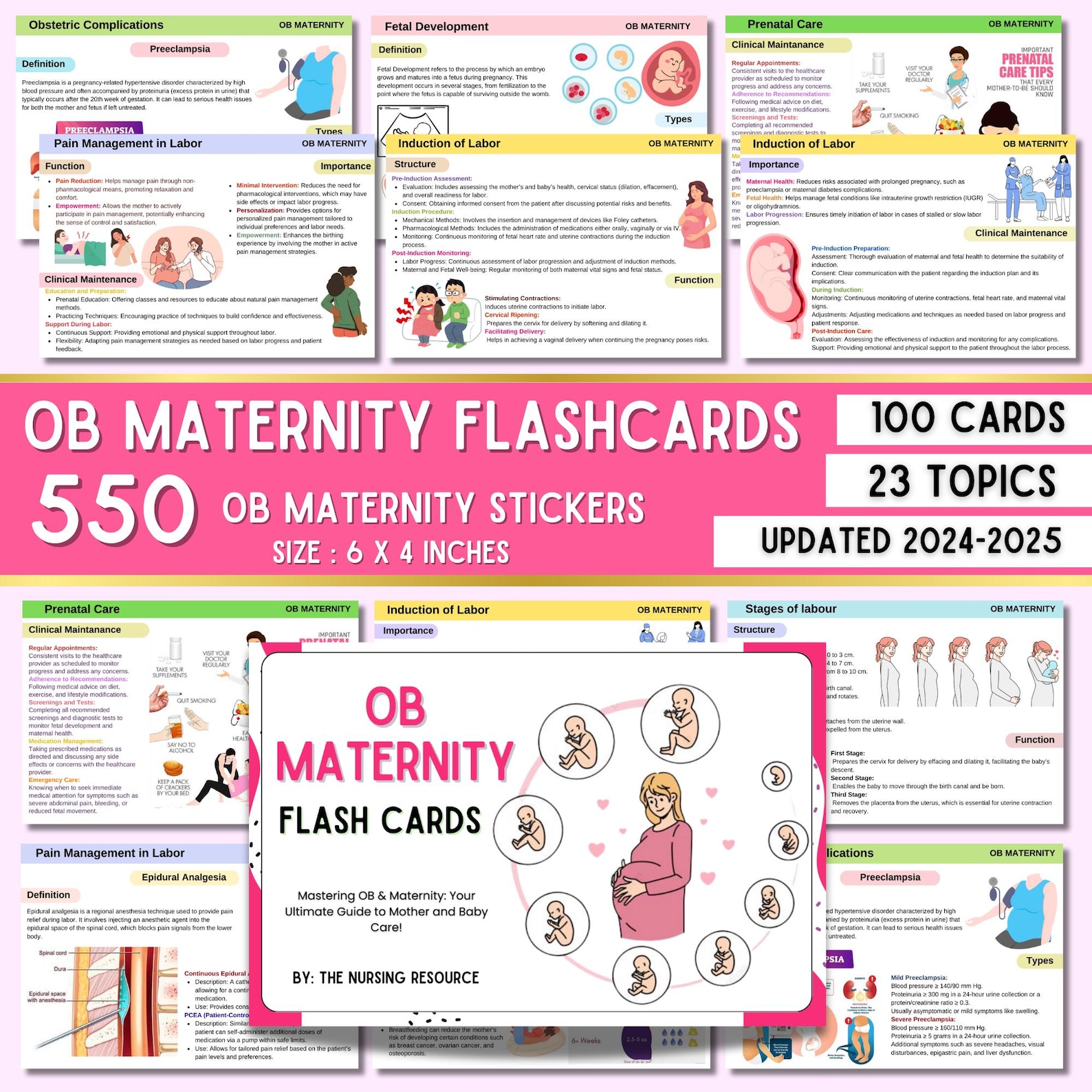 OB Maternity Flashcards, OB Nursing Study Guide, Labor and Delivery ...