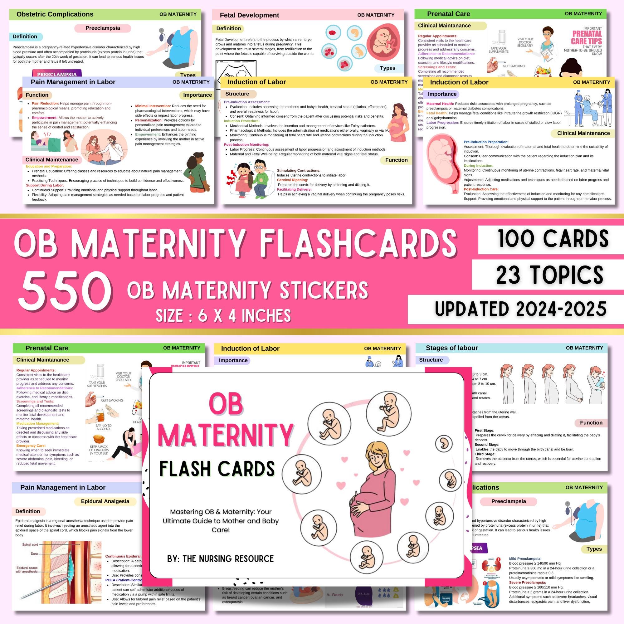 OB Maternity Flashcards, OB Nursing Study Guide, Labor and Delivery ...
