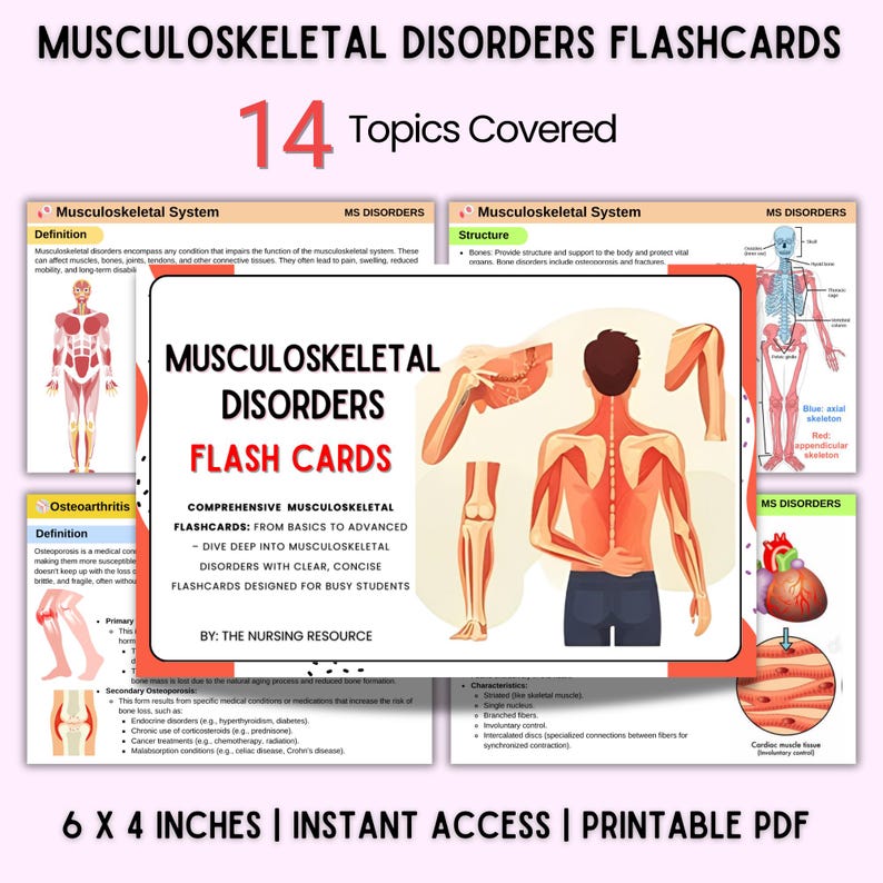 Musculoskeletal Disorders Flashcards | Musculoskeletal Nursing ...